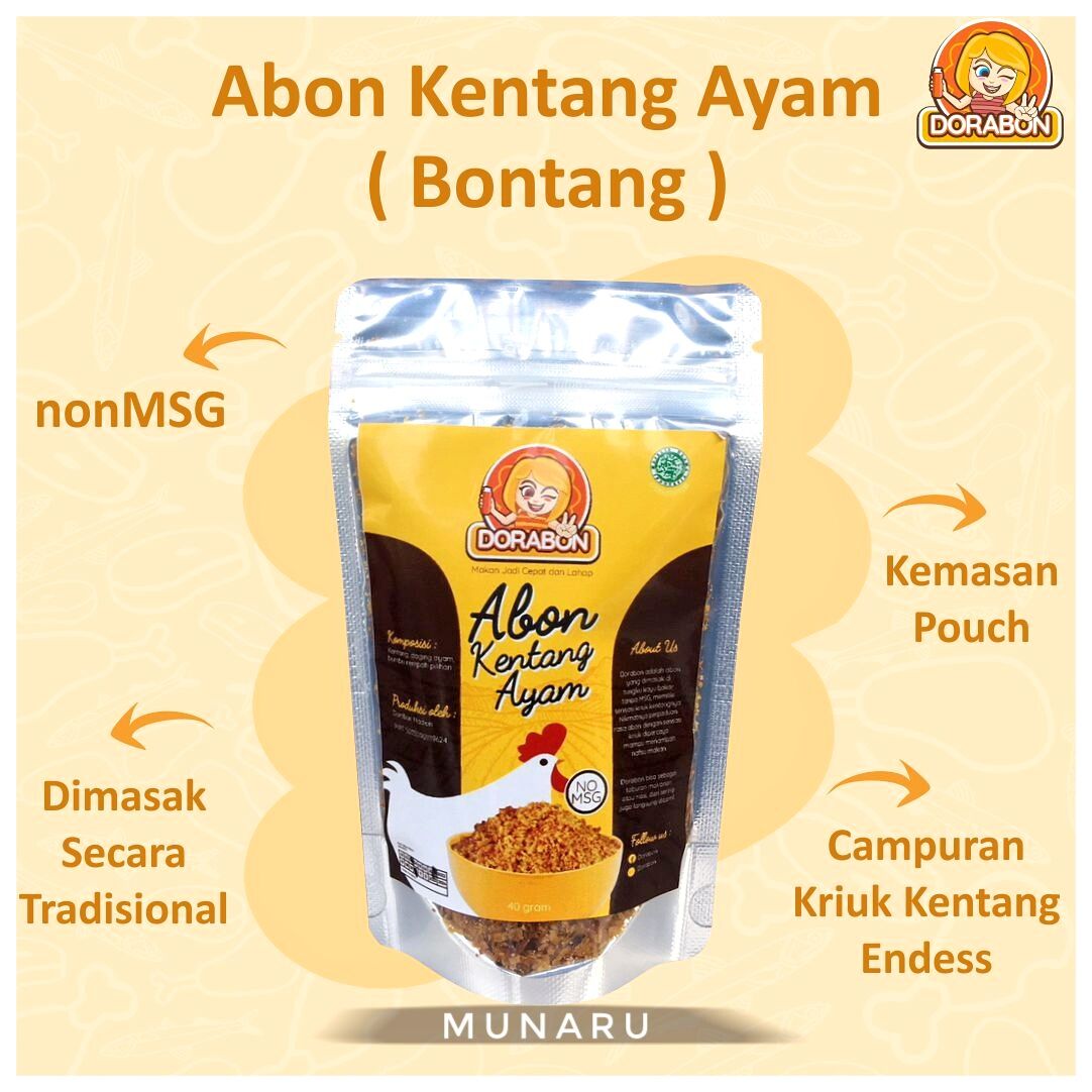 Abon Ayam Halal Kriuk Kentang Dorabon Chicken Floss No MSG Tanpa Pengawet | Lazada Indonesia