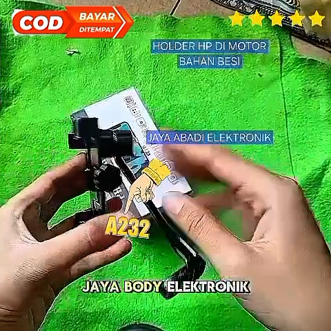 A232 HOLDER HP DI MOTOR HANDPHONE SPION PONSEL BESI ALMUNIUM ALLOY ...