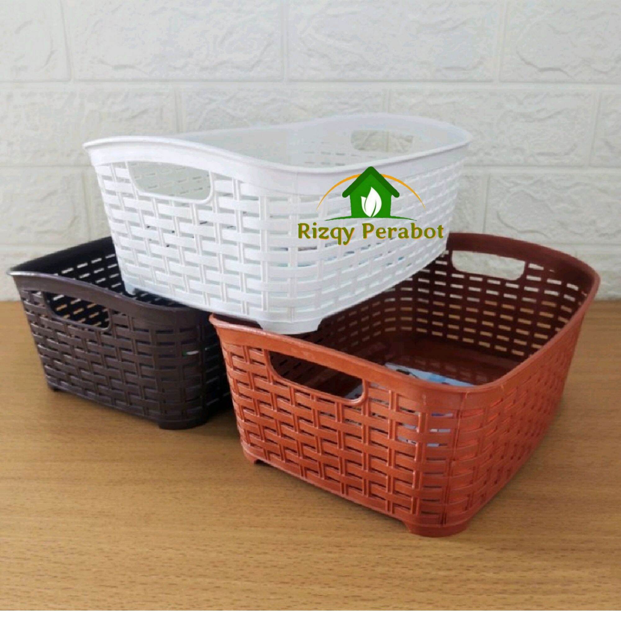 Keranjang Plastik Serbaguna / Tempat Serbaguna / Keranjang ATK | Lazada ...
