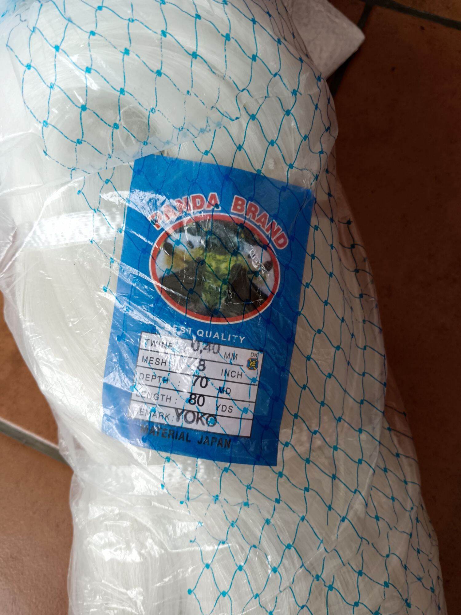 jaring ikan besar 8 inch 0.40 70md/80yds YOKO CAP PANDA jaring ikan ...