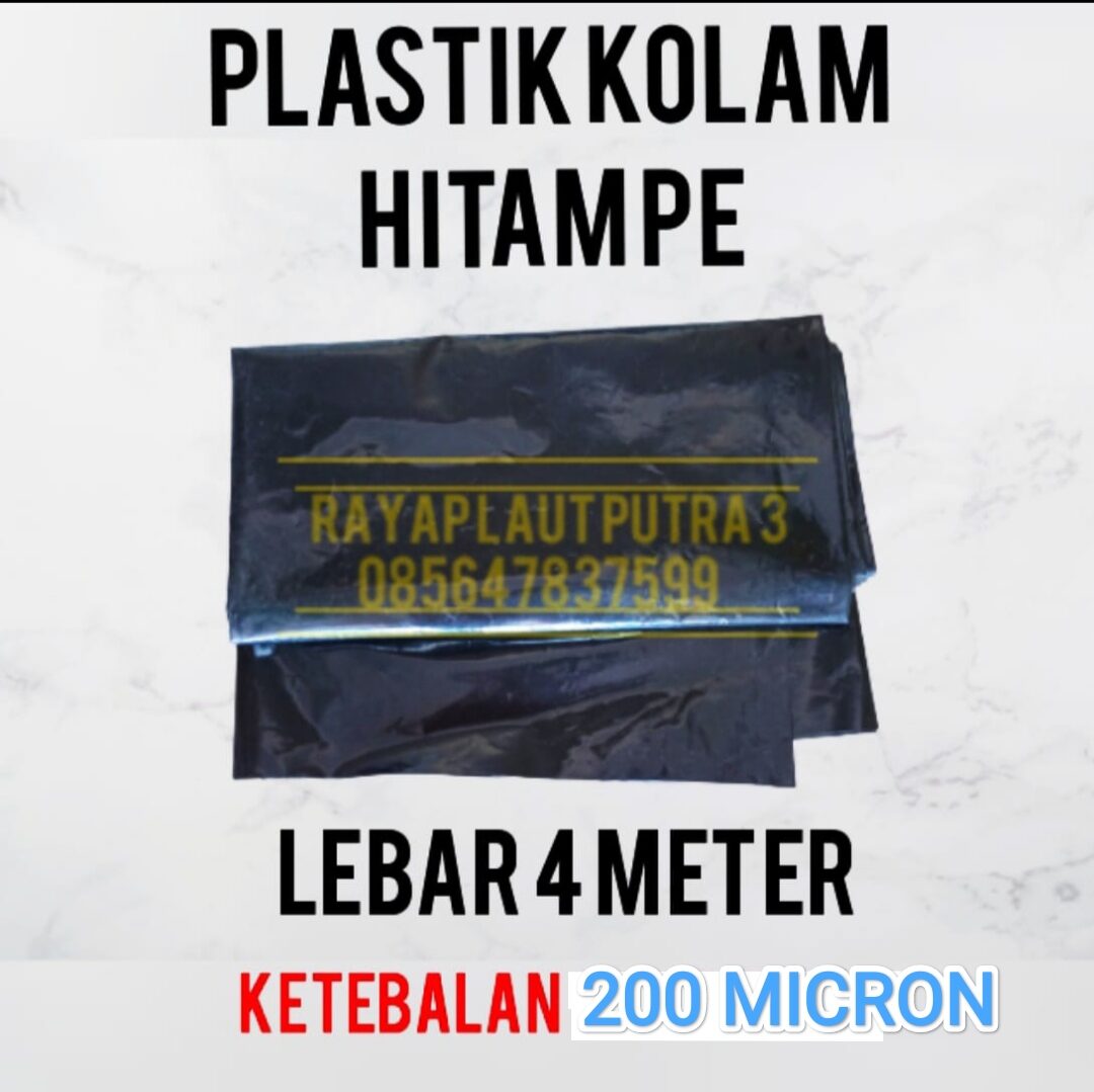 PLASTIK KOLAM HITAM PE LEBAR 4M 200 MICRON | Lazada Indonesia