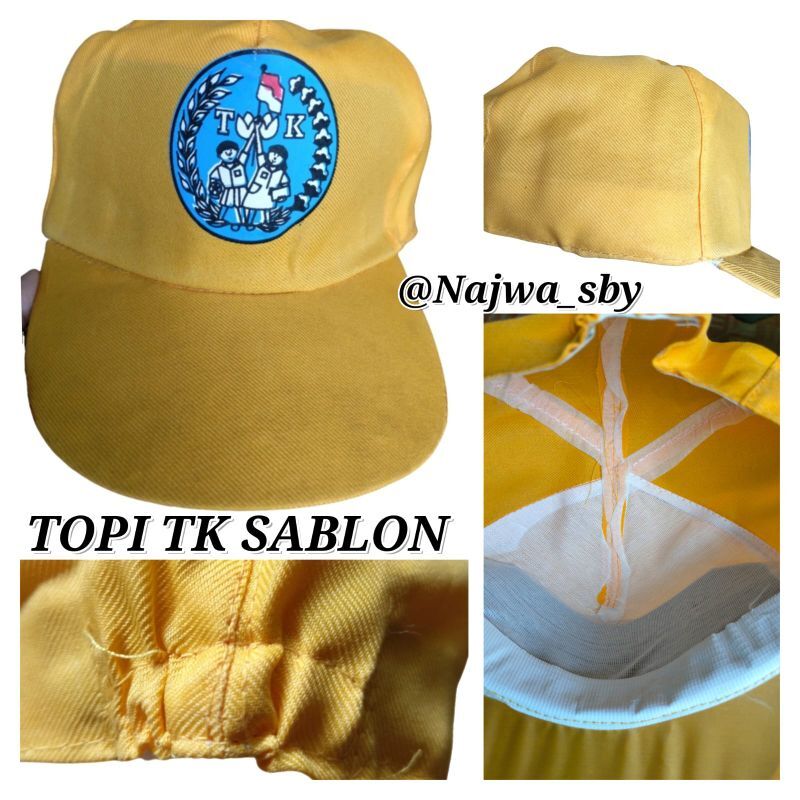 ( PREMIUM )TOPI TK SABLON warna KUNING | Lazada Indonesia