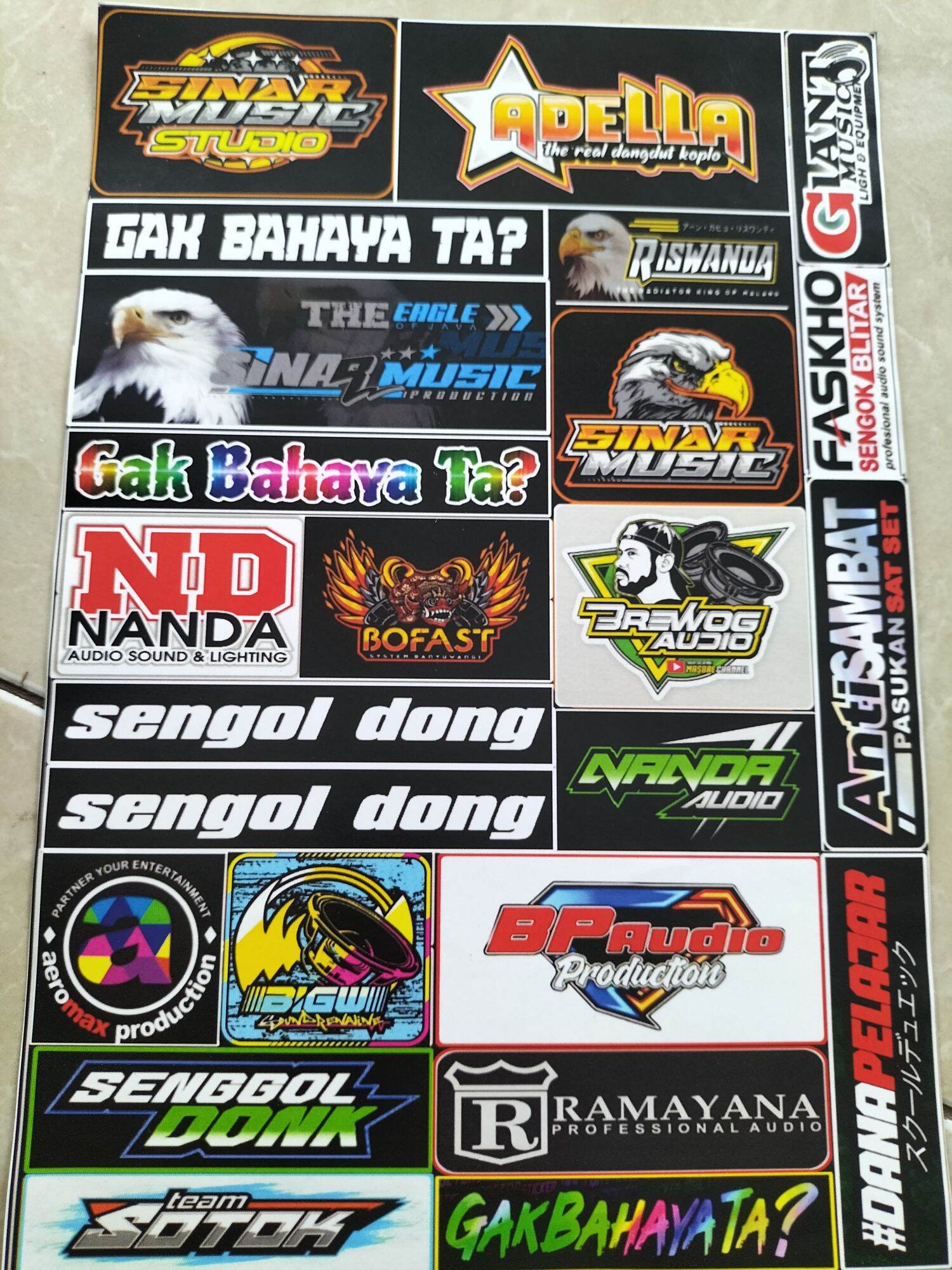 Stiker Sound | Stiker 1 Lembar | Stiker Pack Ukuran 21cmx31cm | Lazada ...