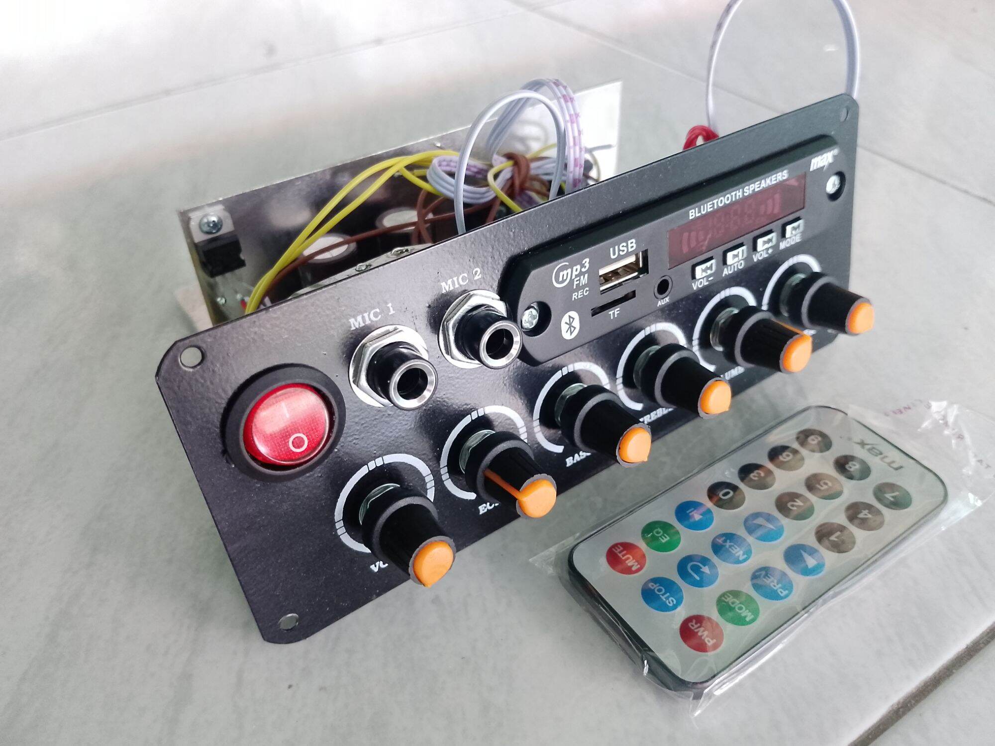 Kit ampli mono aktif speaker lengkap mic echo dan tone control filter ...