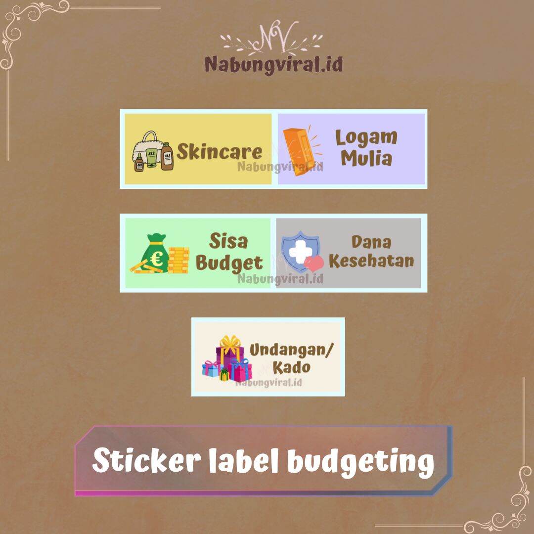 STIKER BUDGETING / STIKER DOMPET KEUANGAN / STIKER DOMPET PINTAR ...