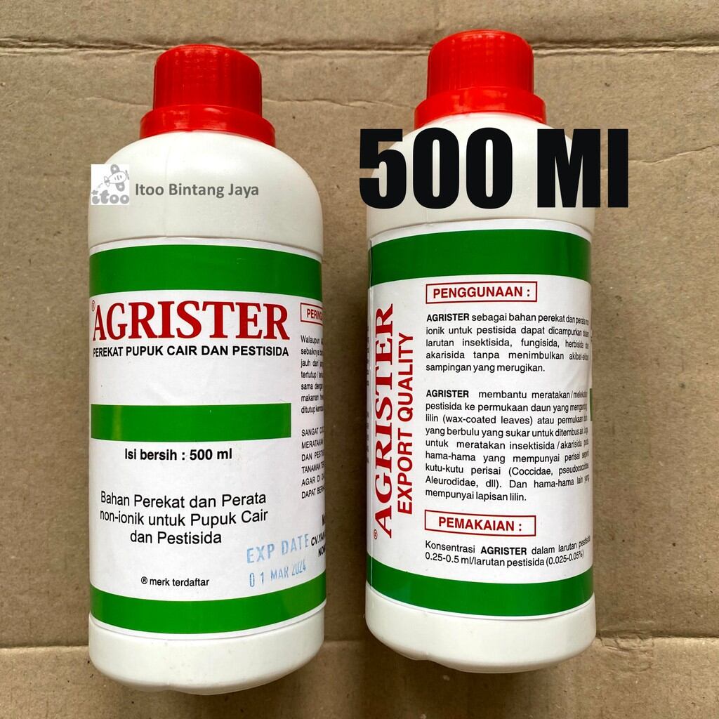 Perekat perata penembus pestisida dan insektisida AGRISTER 500 ml ...
