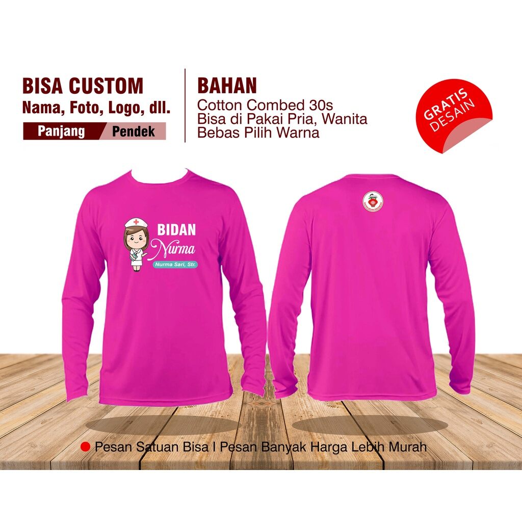 Kaos Souvenir Perawat/Bidan/Dokter/Puskesmas Kualitas Distro | Lazada ...