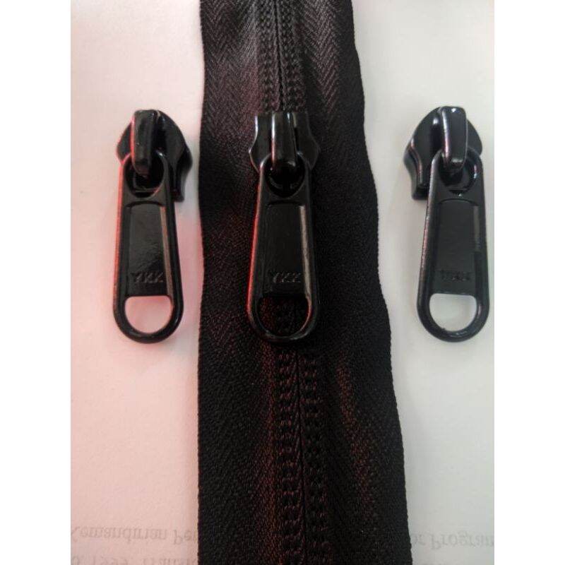Kepala Resleting YKK No 10 Terbalik Model Panjang Hitam/Silver | Lazada ...