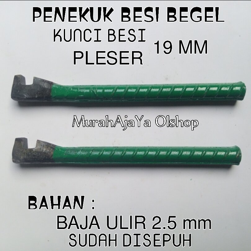 PENEKUK BESI BEGEL / KUNCI BESI / PLESER 19 MM BAHAN BESI BAJA ULIR 2.5 ...