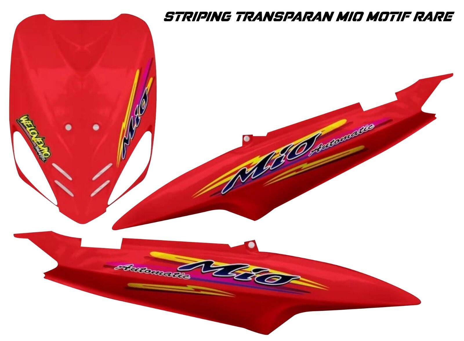 striping stiker transparan mio sporty mio smile motif rare | Lazada ...