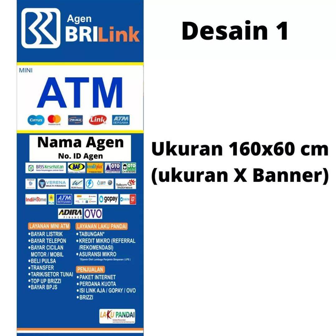 Cetak Banner Spanduk Agen Brilink Ukuran 160x60 cm (ukuran x banner ...