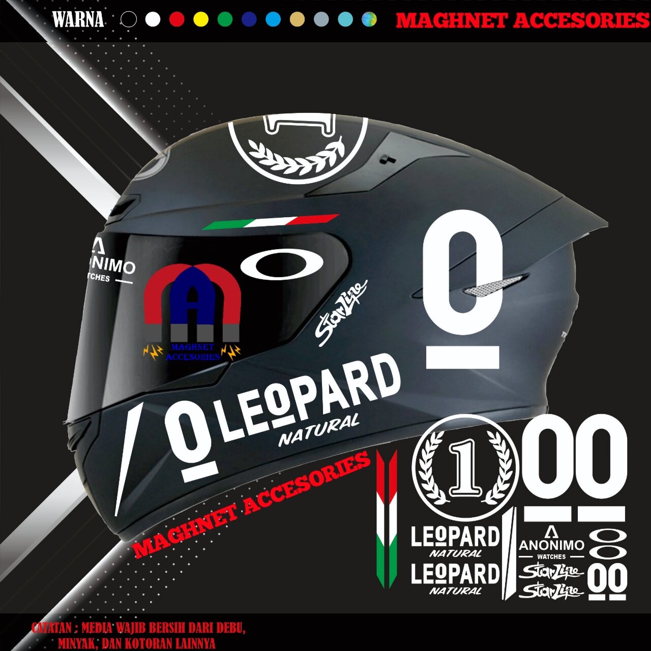 STIKER HELM LEOPARD REAL PICT | Lazada Indonesia