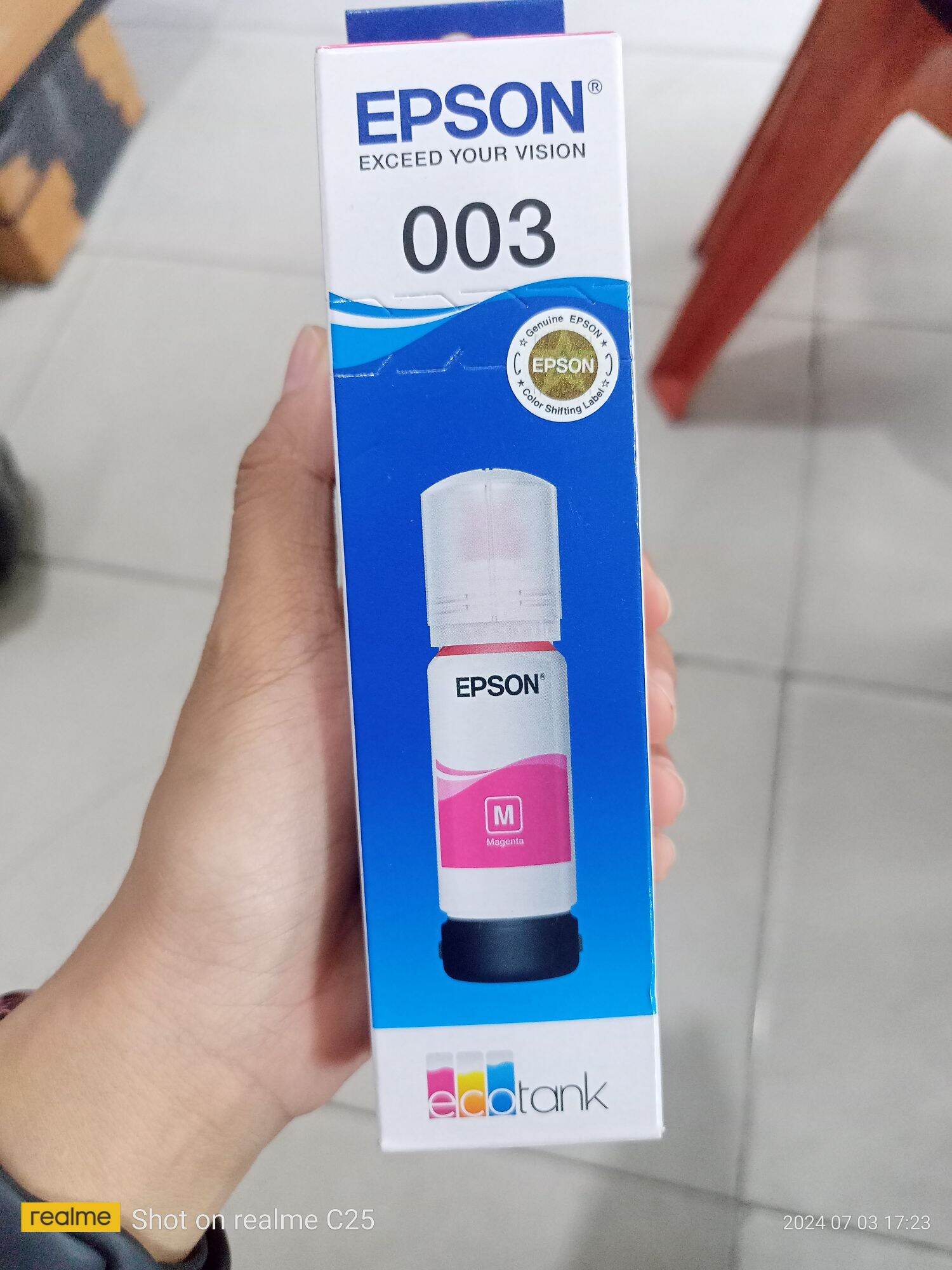TINTA EPSON 003 ORIGINAL BLACK CYAN MAGENTA YELLOW FOR EPSON L1100 ...