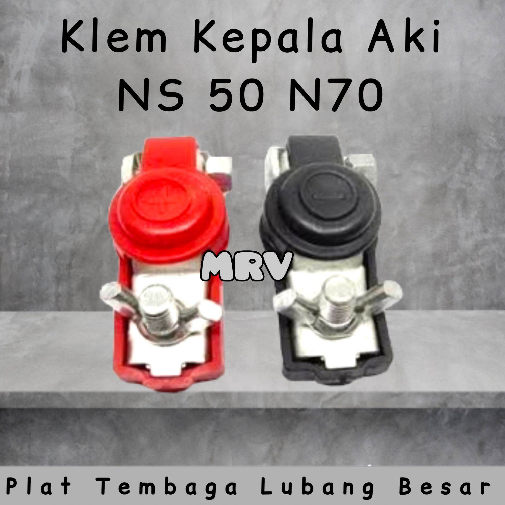 KLEM KEPALA AKI MOBIL NS50/N70 PLAT TEMBAGA TERMINAL ACCU LUBANG BESAR ...