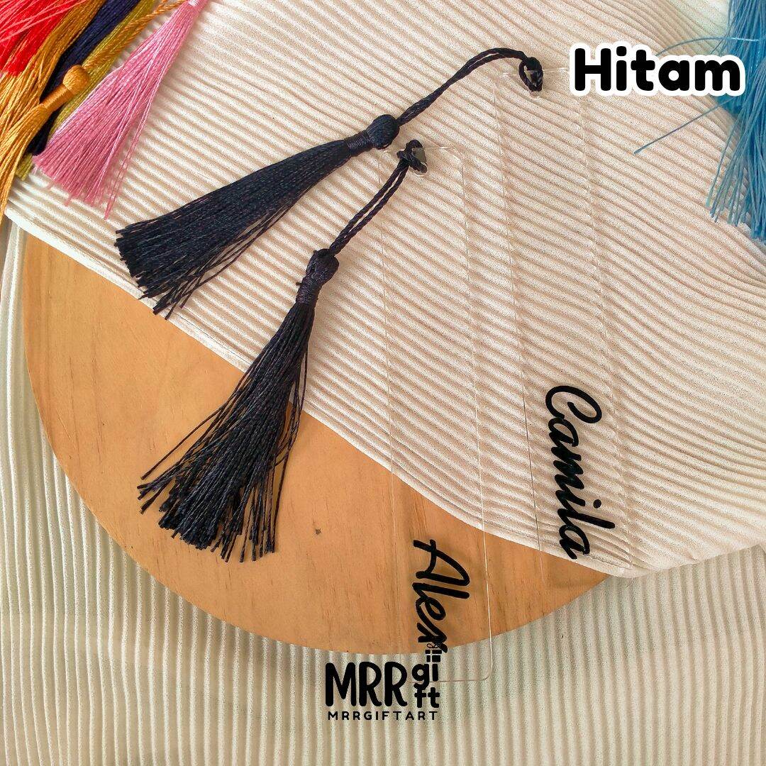 Pembatas buku nama bahan akrilik / acrylic bookmark / aesthetic estetik ...