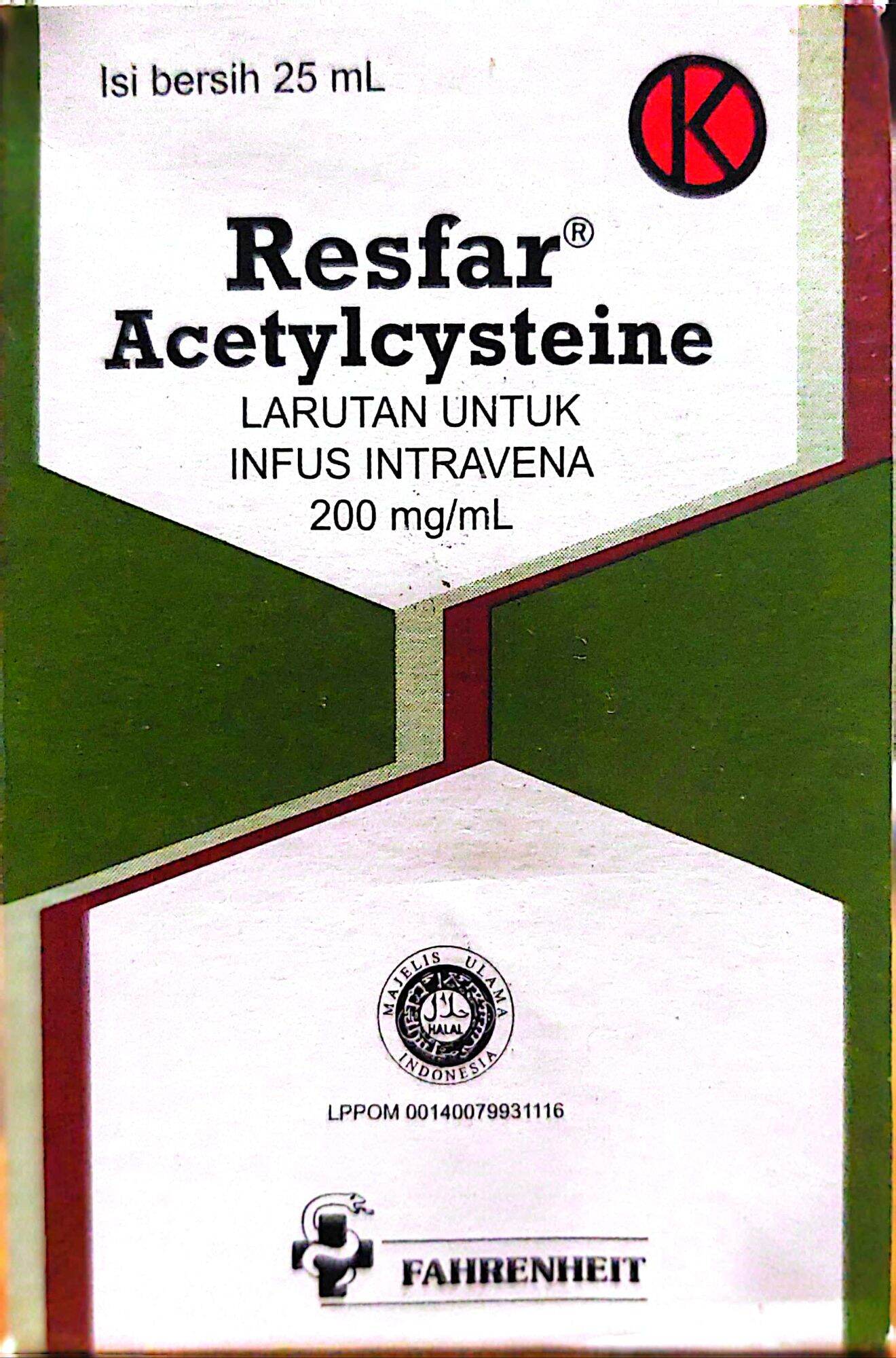 RESFAR ACETYLCYSTEINE LARUTAN UNTUK INFUS INTRAVENA 200MG/ML | Lazada ...