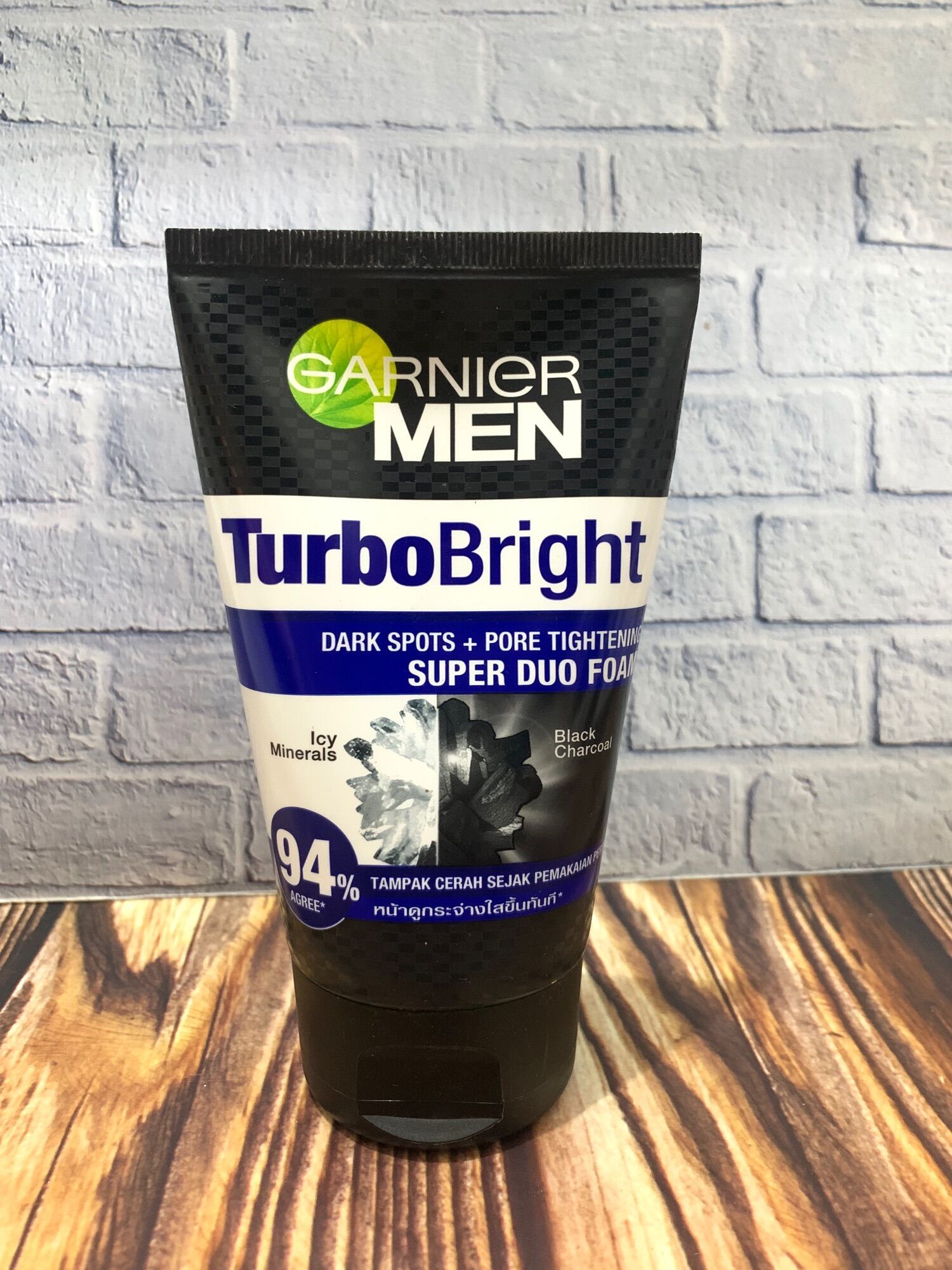 GARNIER MEN Turbo Bright Super Duo Foam 100ml Sabun Wajah Pria Cowok ...