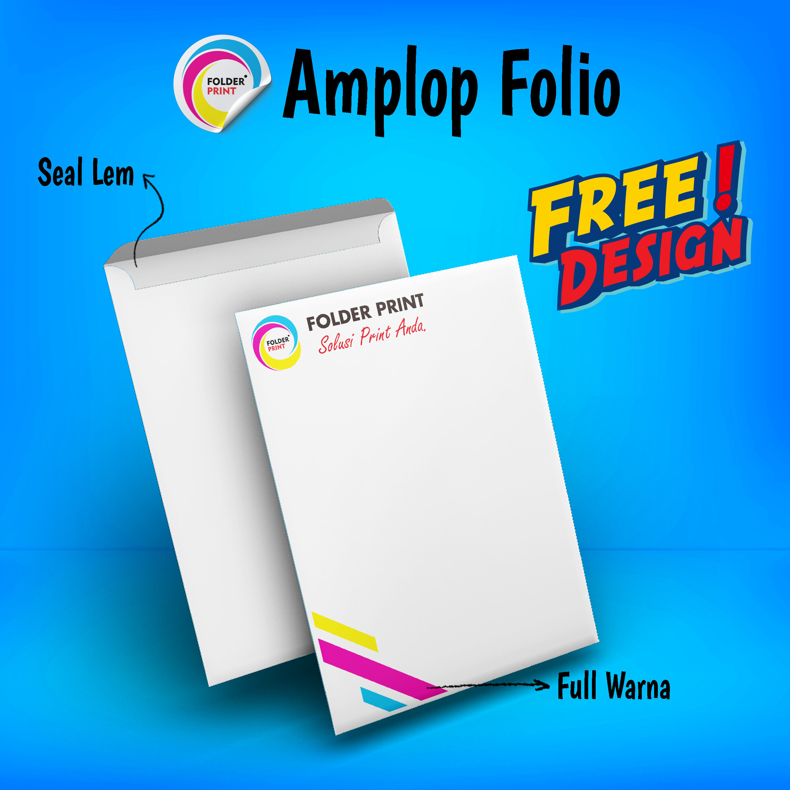 Cetak Amplop Folio A4 Kop Surat Custom Full Warna Seal Lem | Lazada ...