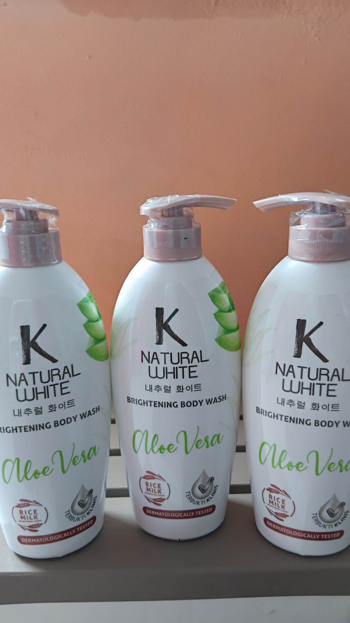 K Natural White Brightening Body Wash 500ml Sabun Cair Kemasan Pump ...