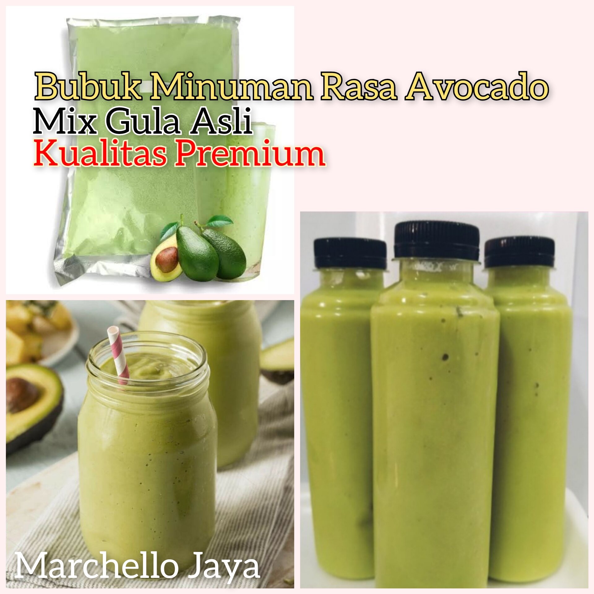 Serbuk Minuman kualitas premiun rasa avocado 500 gram / Chell'o powder ...