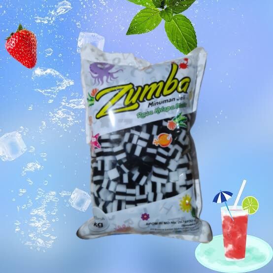 jelly bentuk dadu hitam putih kemasan 1 kg | Lazada Indonesia
