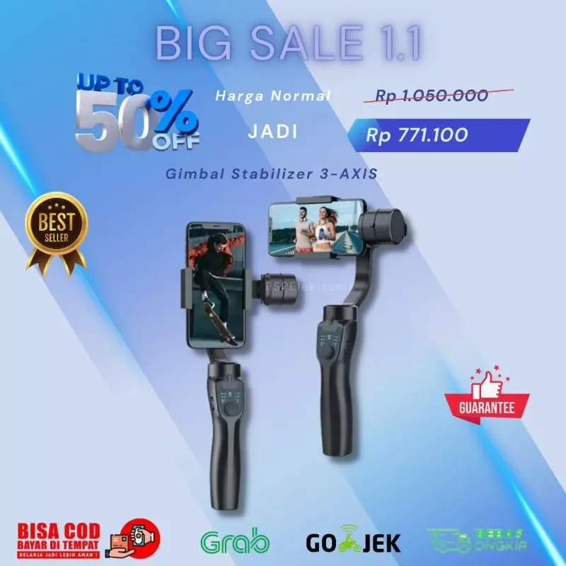 Gimbal Stabilizer 3 Axis Smartphon // Gimbal Hp 3 Axis | Lazada Indonesia