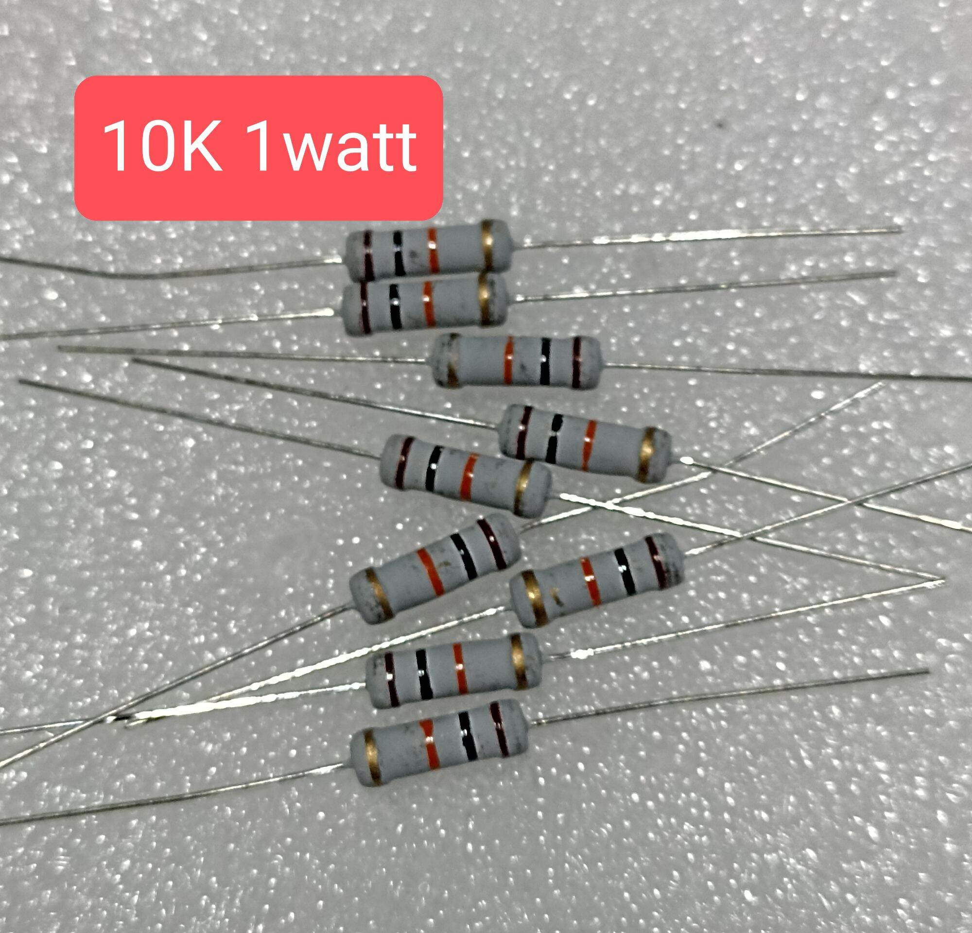 10pcs resistor 10K ohm 1watt resistor 1 watt 10kohm 10 k ohm 1w | Lazada Indonesia