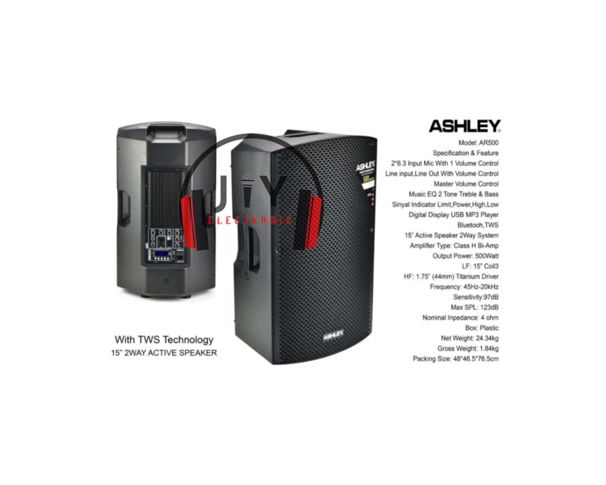 Speaker Aktif Active 15 inch Ashley AR500 AR 500 AR-500 (1 SET ...