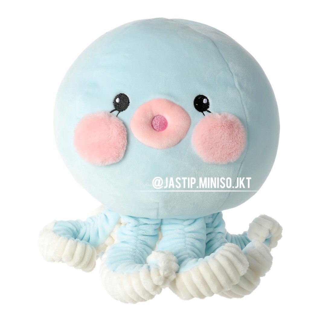 MINISO 🆕 Boneka Ocean Series OCTOPUS / GURITA Lucu (size 22.5cm ...