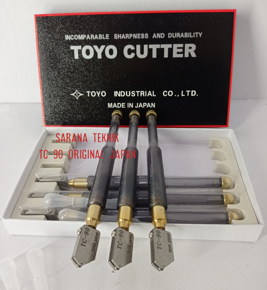alat potong kaca toyo cutter tc 90 pisau potong kaca glass cutter made ...