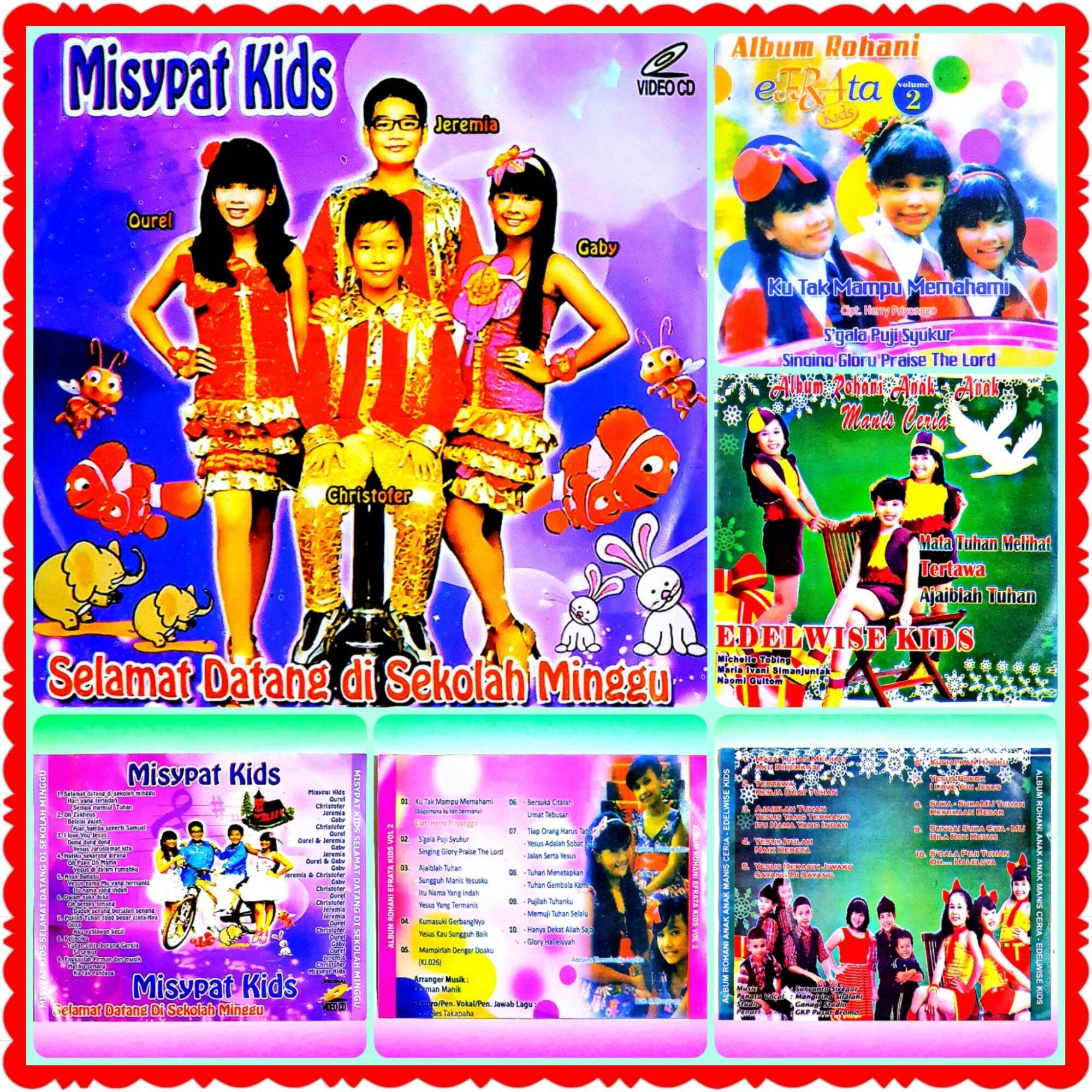 PAKET 3 KASET VCD VIDEO LAGU ROHANI ANAK ANAK-LAGU SEKOLAH MINGGU LAGU ...