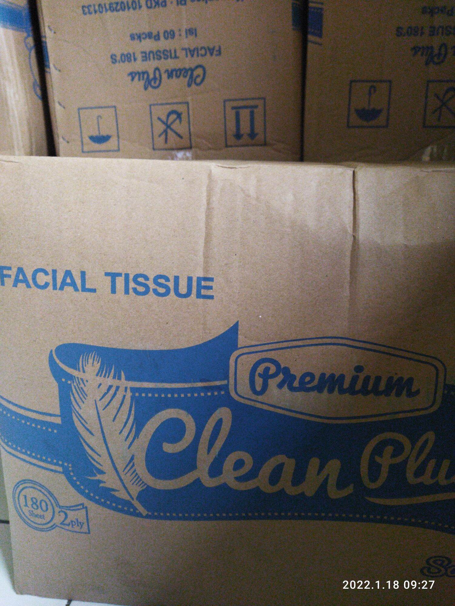 Facial Tissue Clean Plus 180sheet 1 dus /Tisu Wajah Clean Plus 180sheet ...