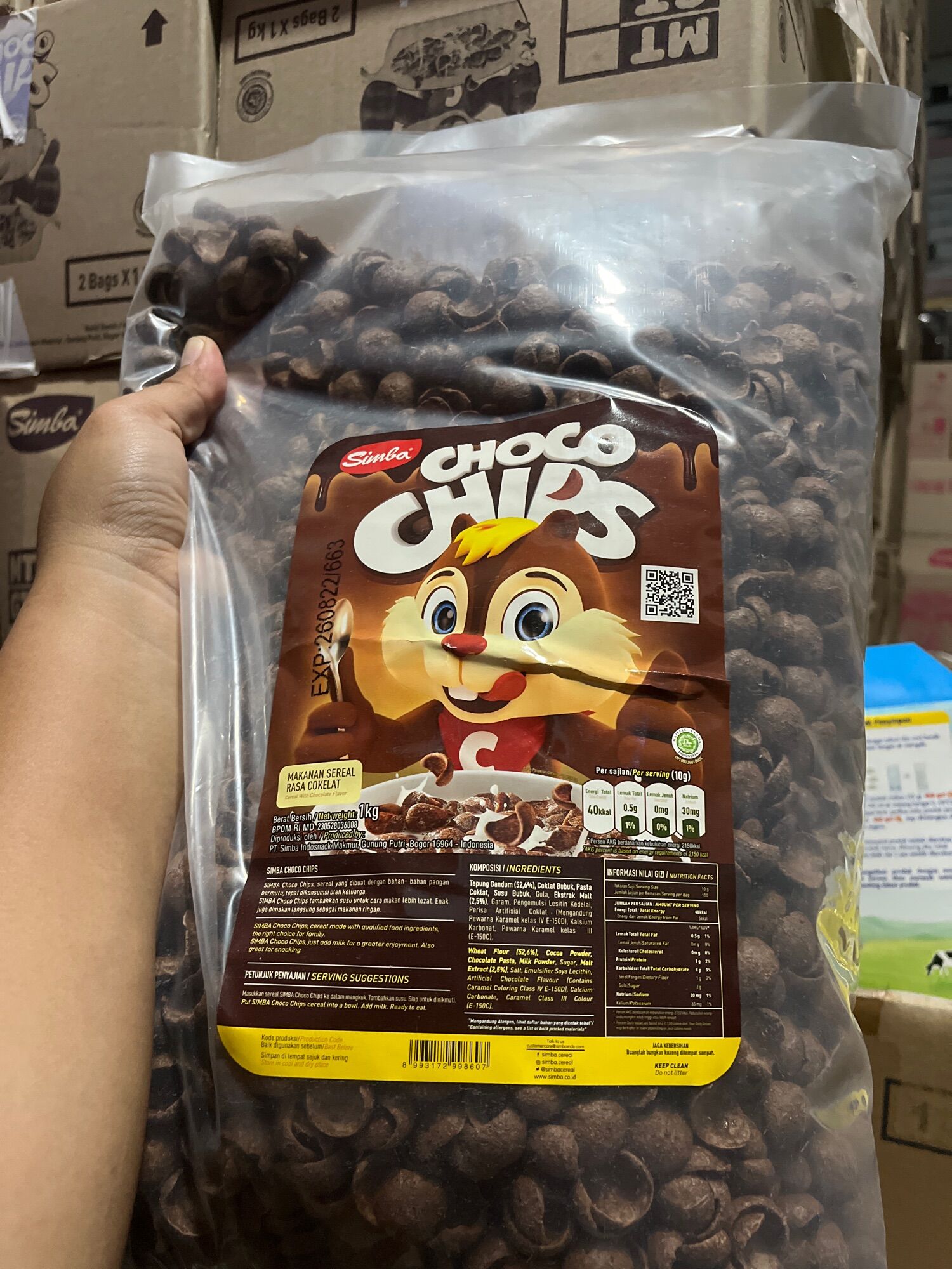 Sereal simba choco chips koko krunch coco 1 kg kiloan isi kemasan ...