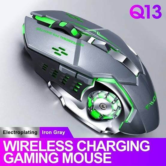 Q13 - MOUSE WIRELESS GAMING SILENT KLIK USB OPTICAL ERGONOMIS ...