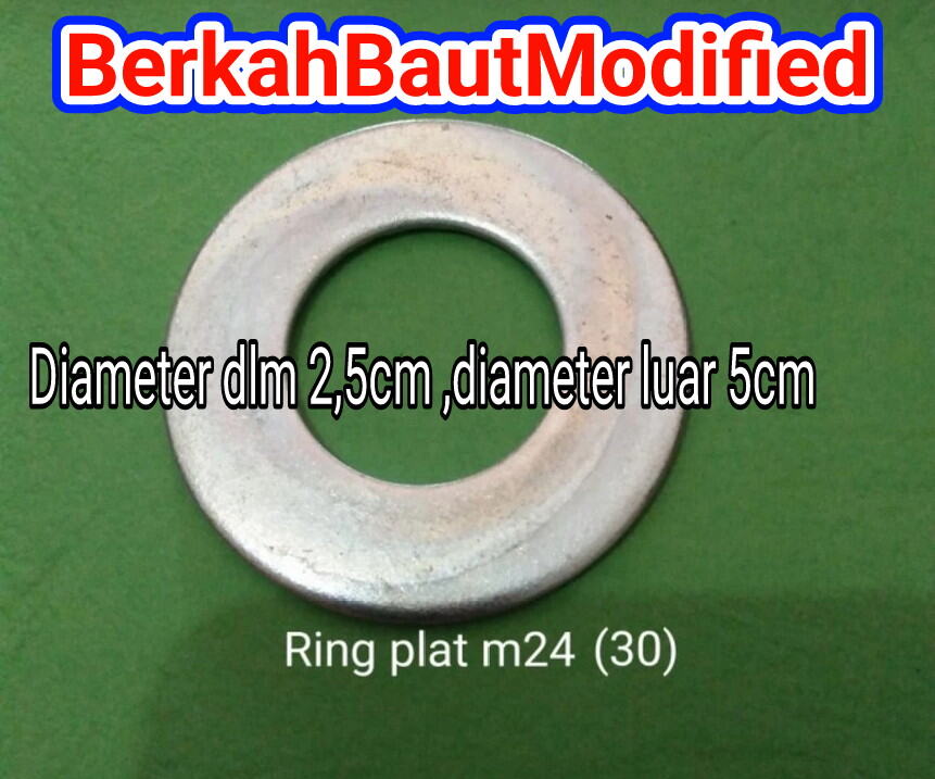Ring plat 30/m24 tebal, Diameter dalam 2,5cm, diameter luar 5cm ...