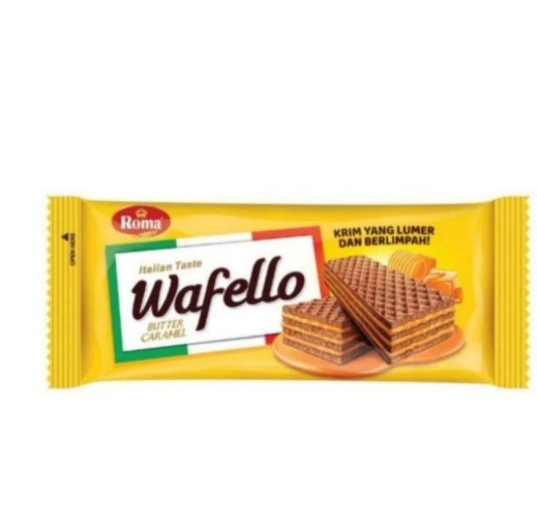 Wafello Coklat Wafer Isi Chocolate/ Butter Caramel 117 gr | Lazada ...