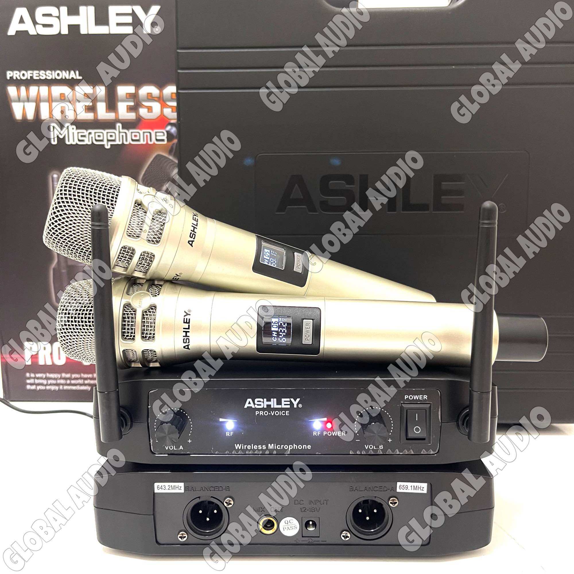Mic Wireless Ashley Pro Voice Champange Original Free Koper 2bh ...