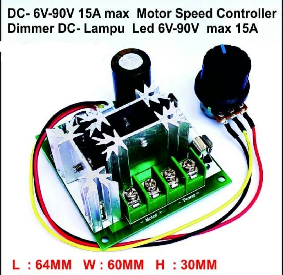 Speed Controller/PWM DC/Dimmer DC 6V-90V 15A | Lazada Indonesia