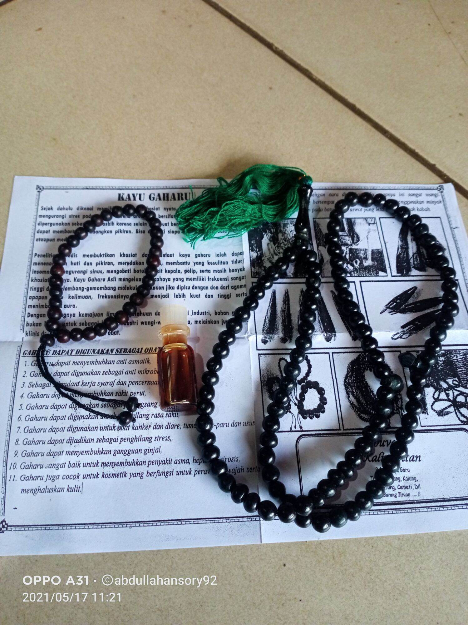 Tasbih gaharu satu set tasbih gaharu original tasbih gaharu hitam ...