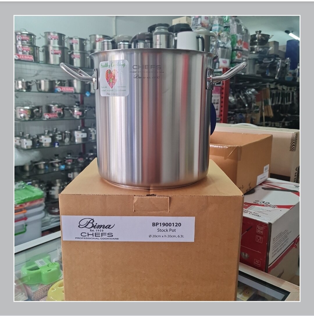 BP1900120 Stock Pot D20cm H20cm 6.3lt Panci Bima Chefs, Body Only, SUS ...