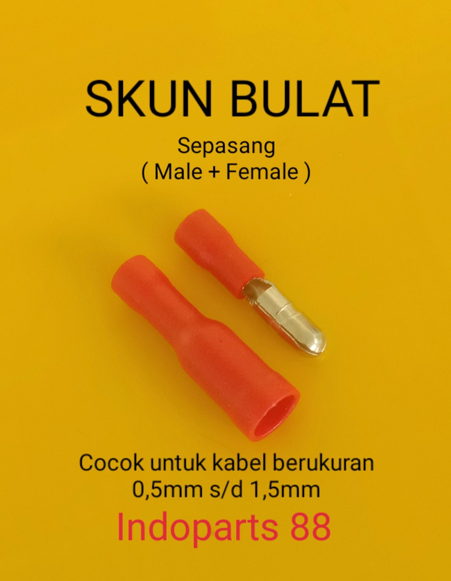 SKUN BULAT SKUN KABEL 1,5MM (Male + Female) QUICK BULLET LOCK CRIMP ...