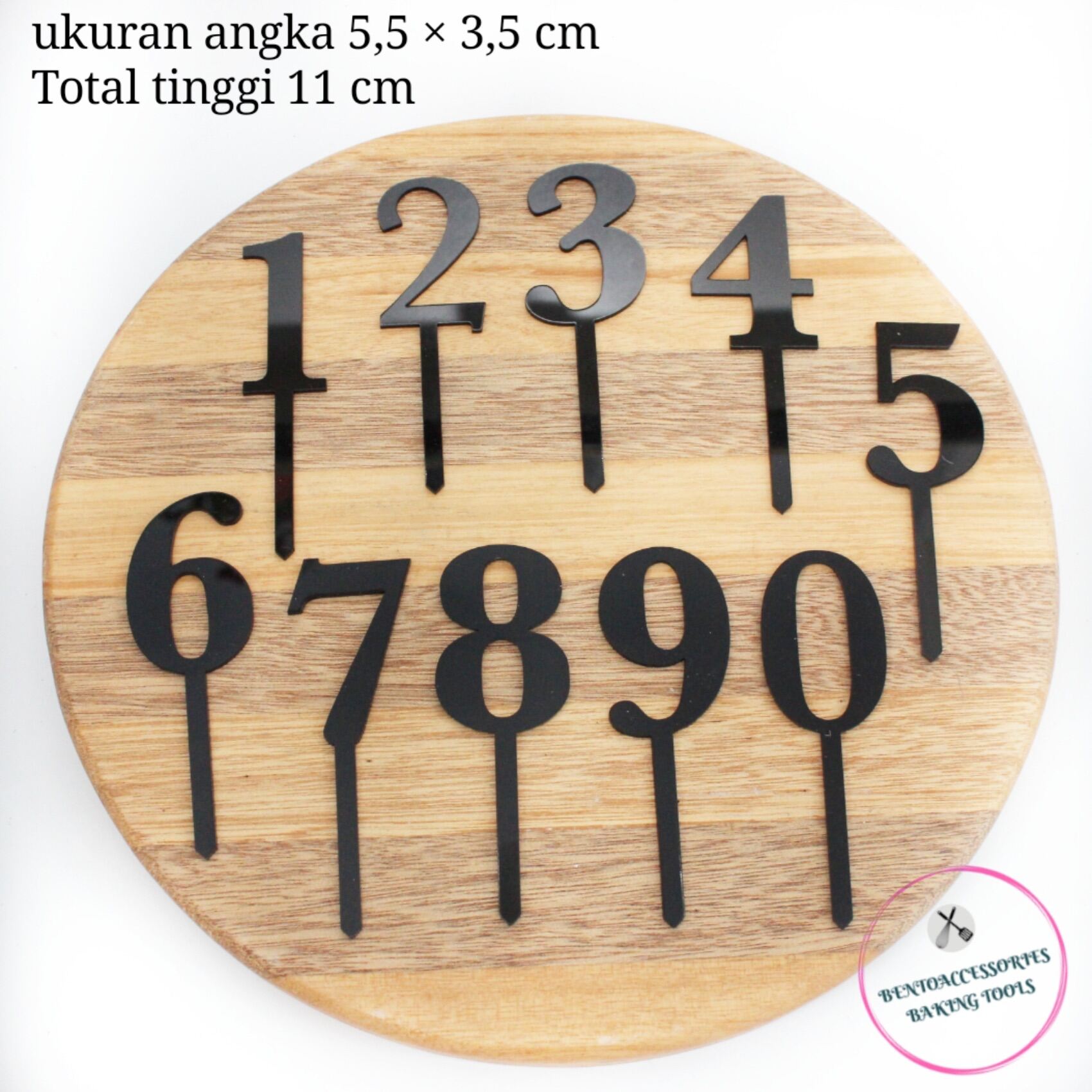 Cake topper angka black acrylic hiasan kue harga satuan | Lazada Indonesia