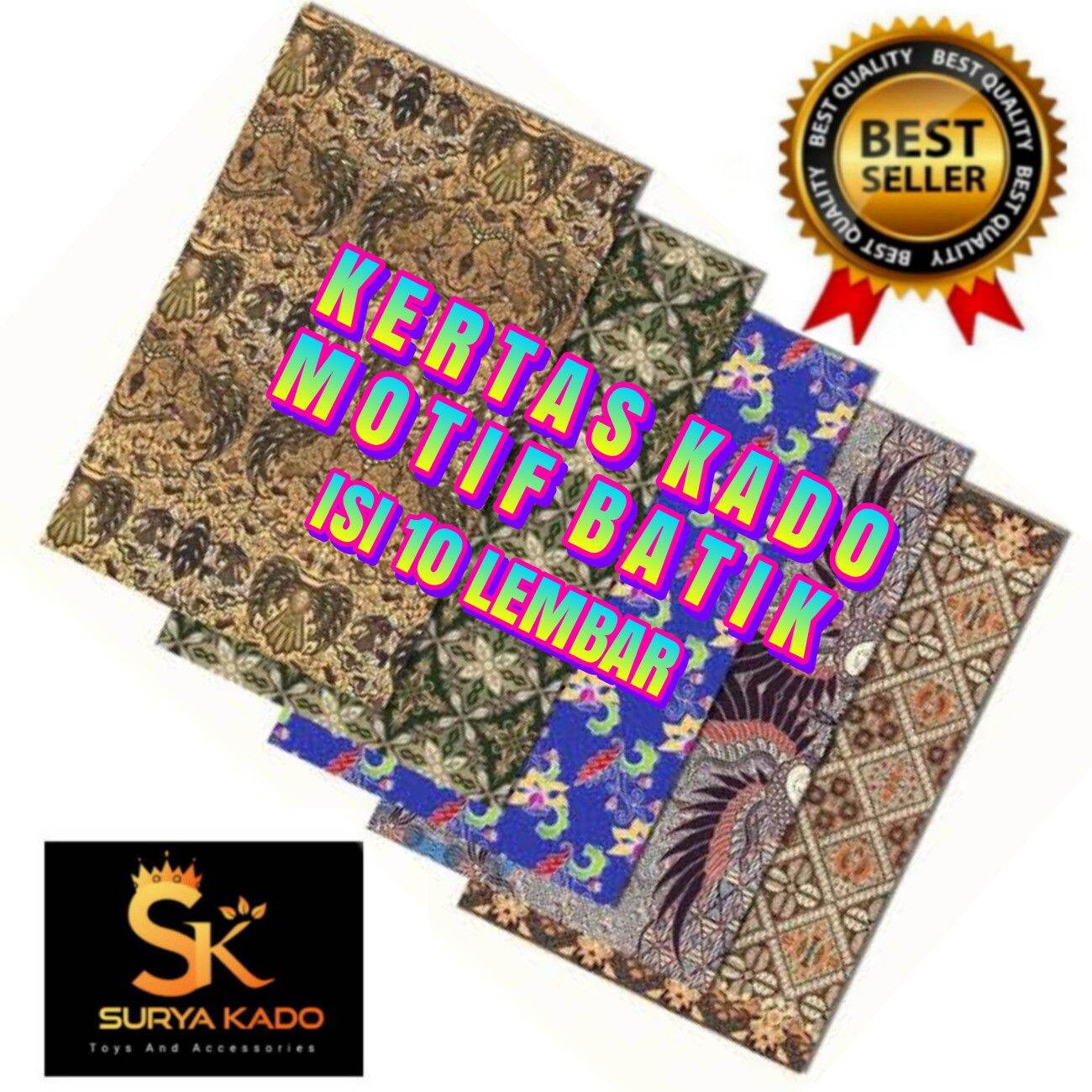 Kertas Kado ( BATIK ) 10 Lembar KiKy / Kertas Kado KiKy Murah | Lazada ...
