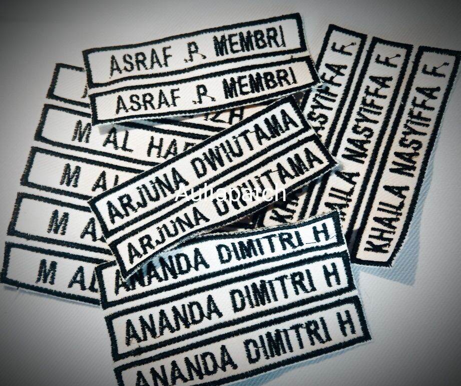 BORDIR NAMA SEKOLAH / NAME TAG /PAPAN NAMA | Lazada Indonesia