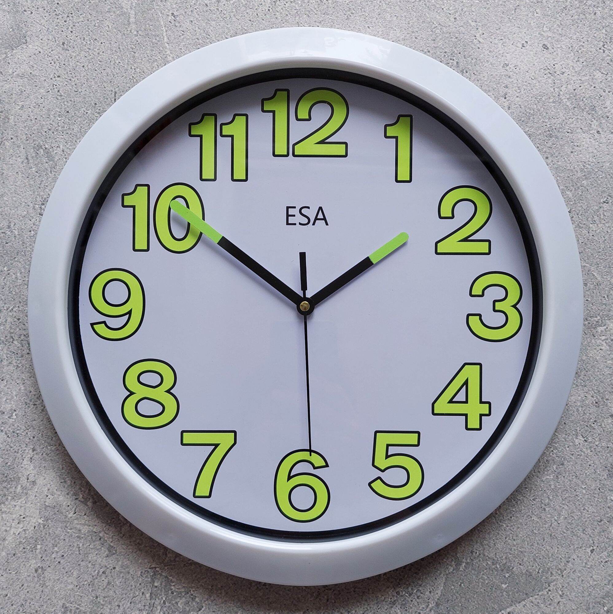 Jam Dinding Esa Glow In The dark Nyala Dalam Gelap Fosfor Minimalis ...