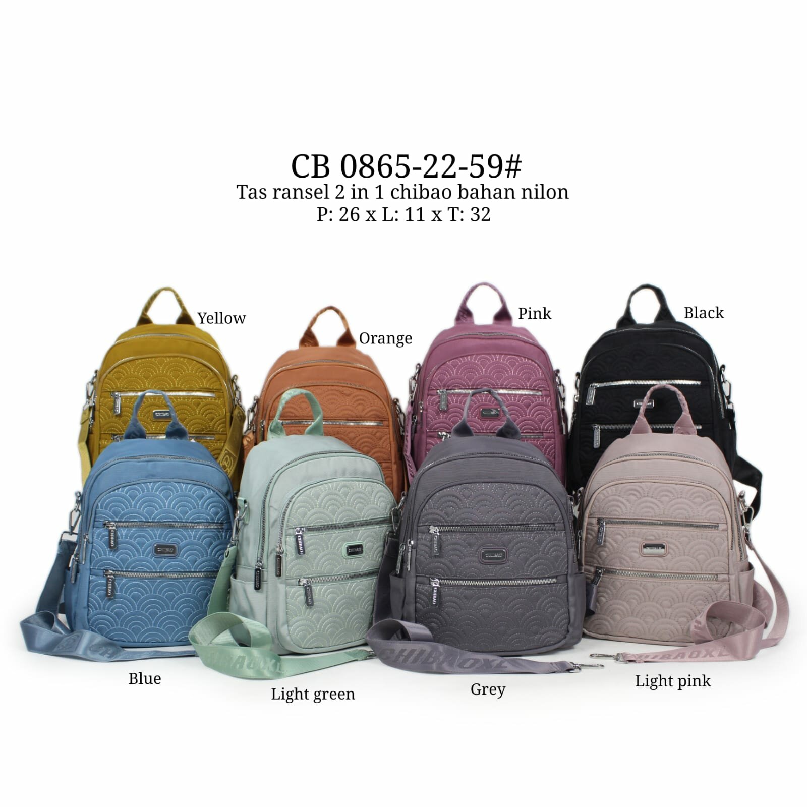 tas chibao ransel 2 in 1 bahan nilon | Lazada Indonesia
