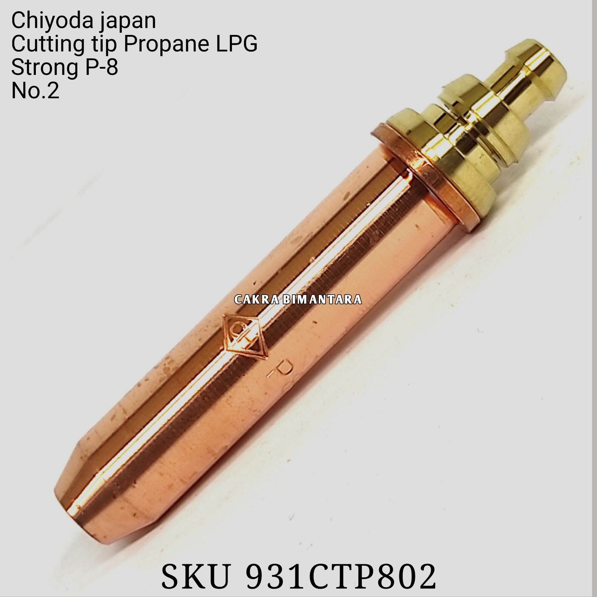 Chiyoda P8 No.2 gas cutting tip Nozel brander api las blander LPG No 2 ...