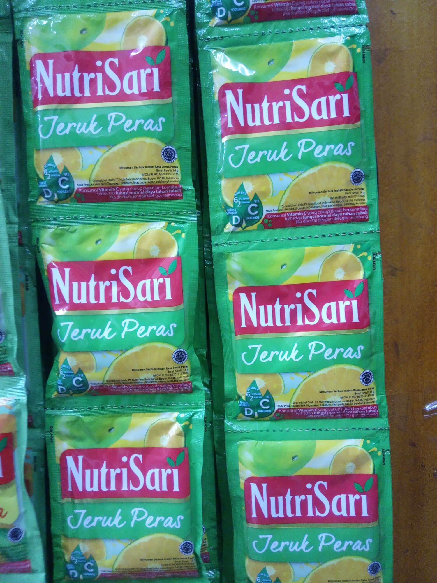 nutrisari rasa jeruk peras satu renceng isi 10 pcs | Lazada Indonesia