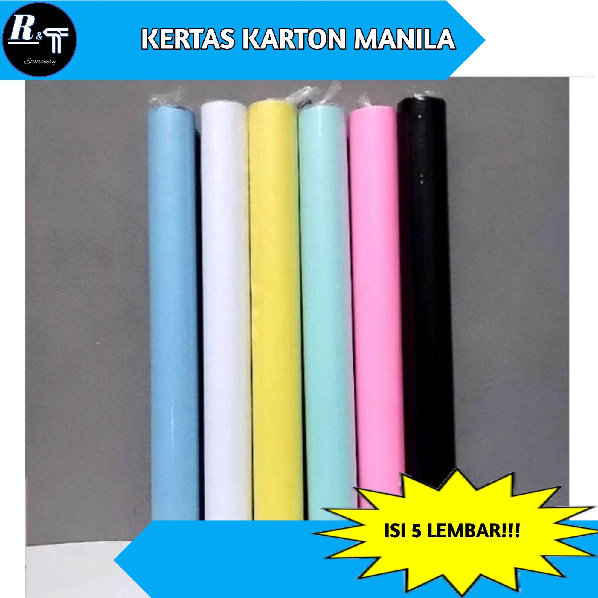 KERTAS KARTON MANILA 1 ROLL ISI 10 LEMBAR 5 WARNA PILIHAN | Lazada ...