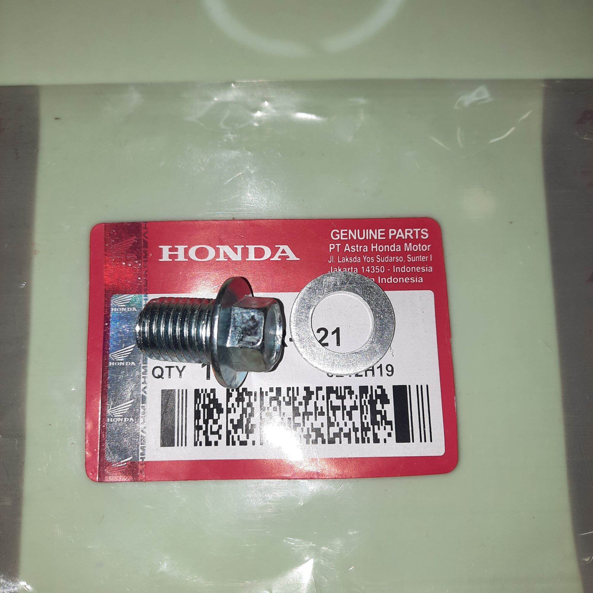 BAUT TAB OLI TUTUP PEMBUANGAN OLI MESIN HONDA VARIO/BEAT/SCOOPY/SPACY ...